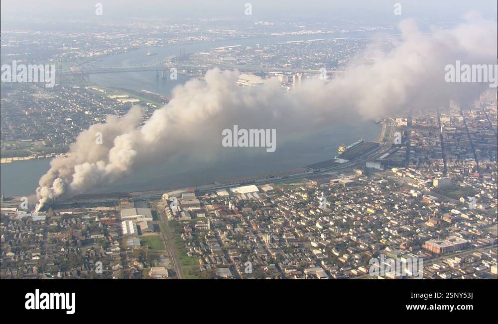 Fire Building Hurricane Katrina Stock Video Footage - Alamy