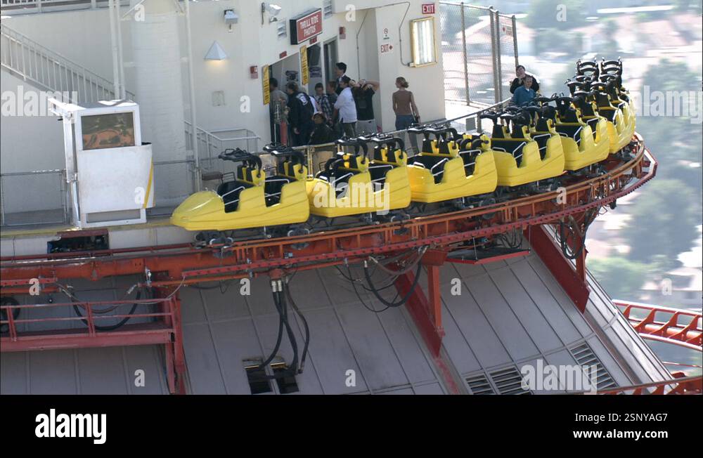 Las Vegas Hotels Roller Coaster Stock Video Footage - Alamy