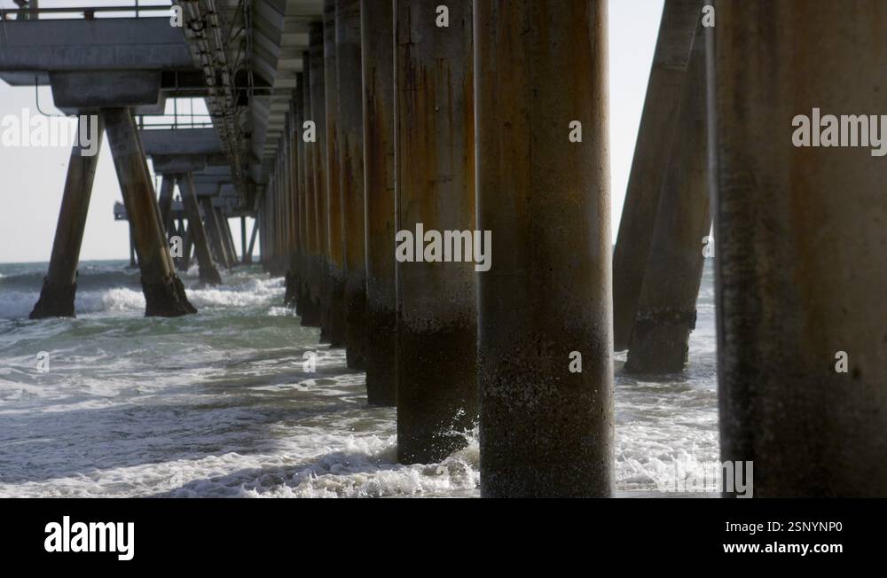 Ocean viewed from under Dock in 4K Stock Video Footage - Alamy