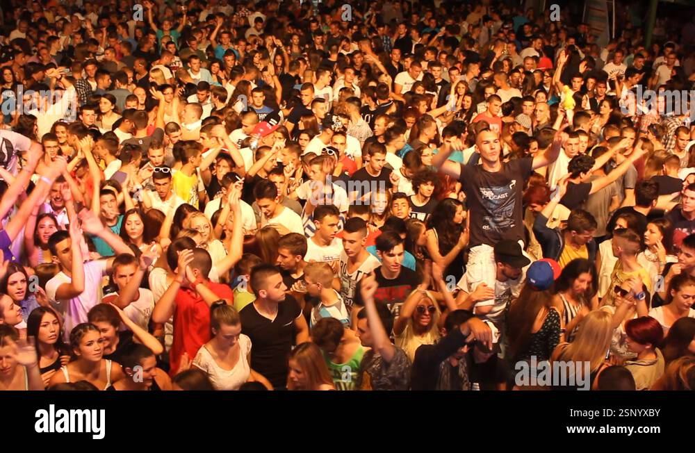 fans teenage concert fans teenage enjoy in music clubbing festival ...