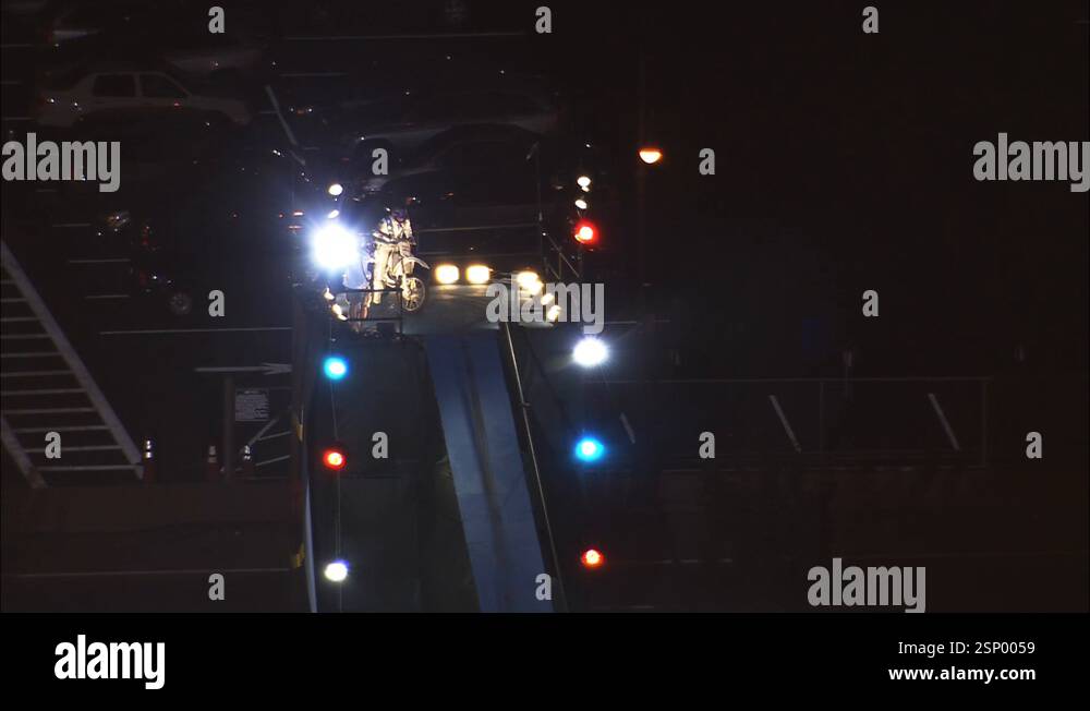 Motorcycle Drop-in Ramp Manhattan Island Stock Video Footage - Alamy
