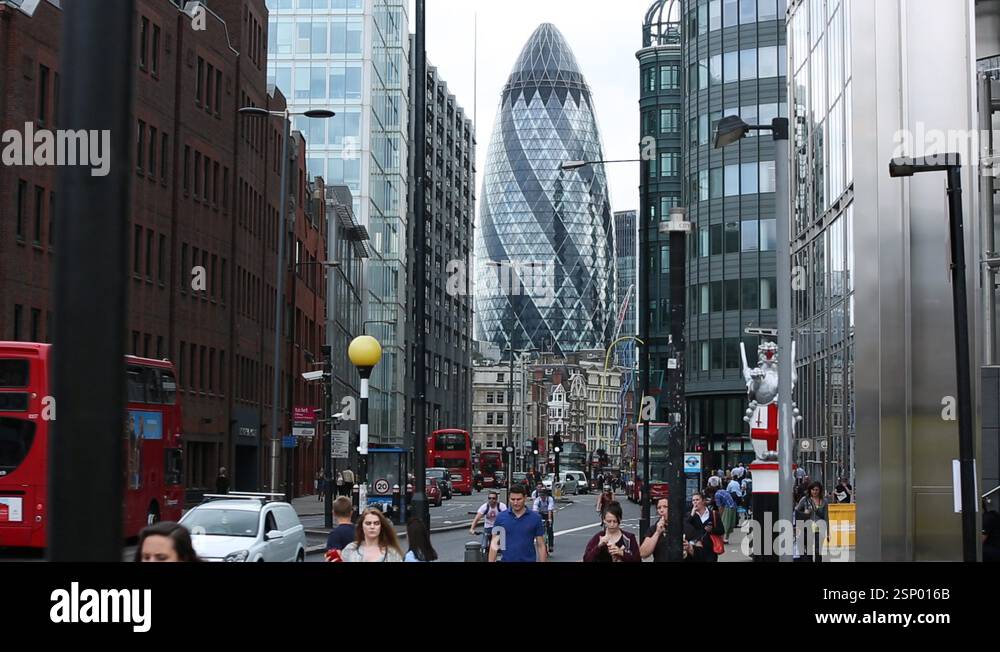 The Gherkin in London, GB, UK, England, Britain Europe Stock Video ...