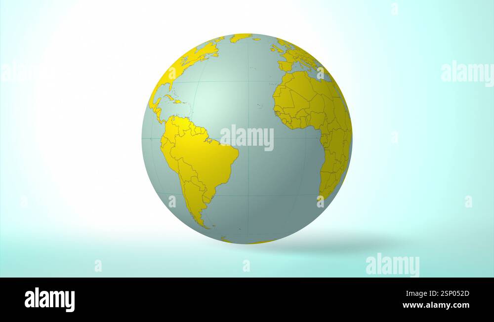 Hello in many different languages around earth globe. Loop from 11:00 ...