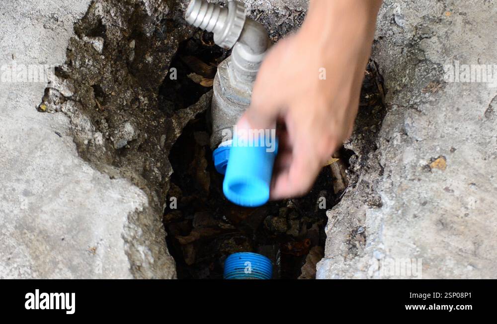 Repairing pipe fixtures. HD Stock Video Footage - Alamy