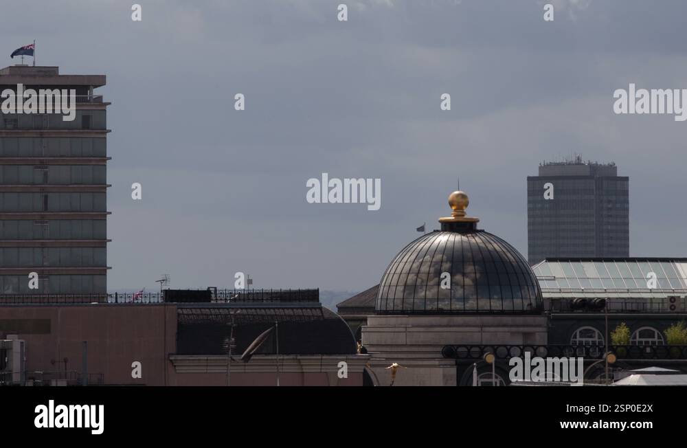 London Rooftop Piccadilly Criterion Dome Hot Day Stock Video Footage ...
