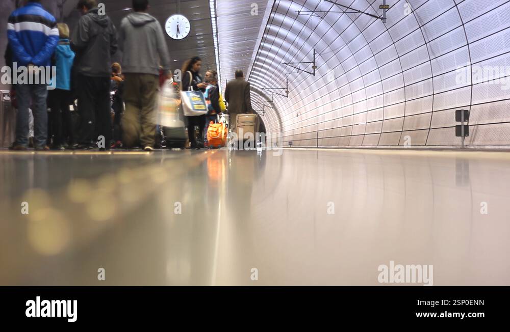 underground station people traveling Stock Video Footage - Alamy