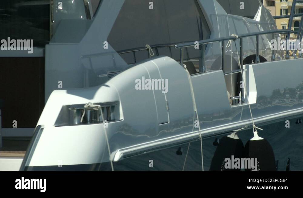 Lateral windows on a luxury yacht Stock Video Footage - Alamy