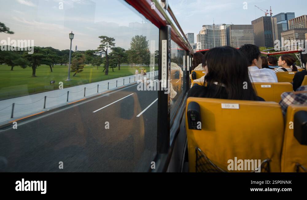 tokyo japan city tourist destination bus ride Stock Video Footage - Alamy