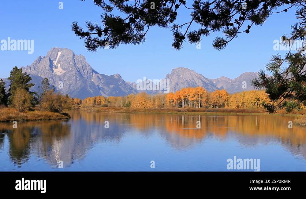 Oxbow Bend in Fall Stock Video Footage - Alamy