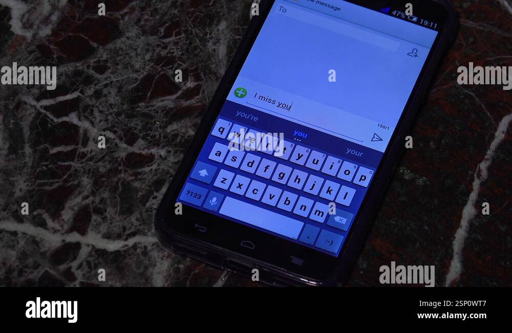 romantic texting on a iphone smartphone device i miss you message, sony ...