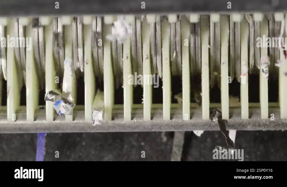 Paper shredder chopping up and tearing documents Stock Video Footage ...