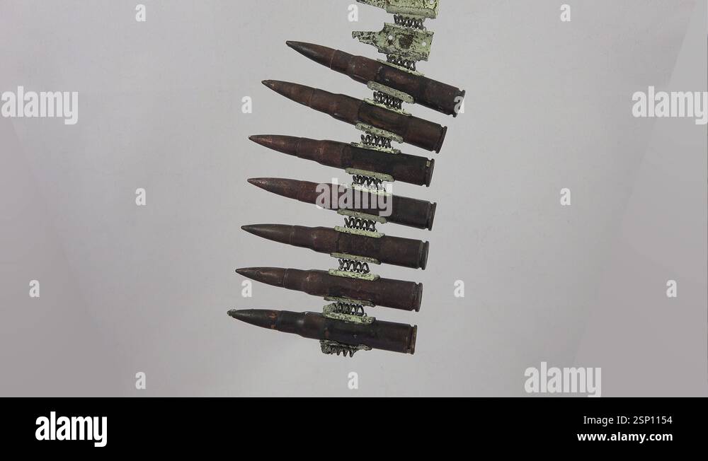 German machine-gun belts. 4K Stock Video Footage - Alamy
