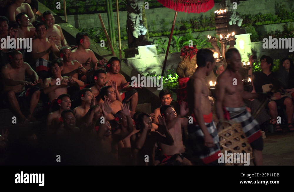 Kecak dance - traditional balinese performance, theatrical show Stock Video Footage - Alamy