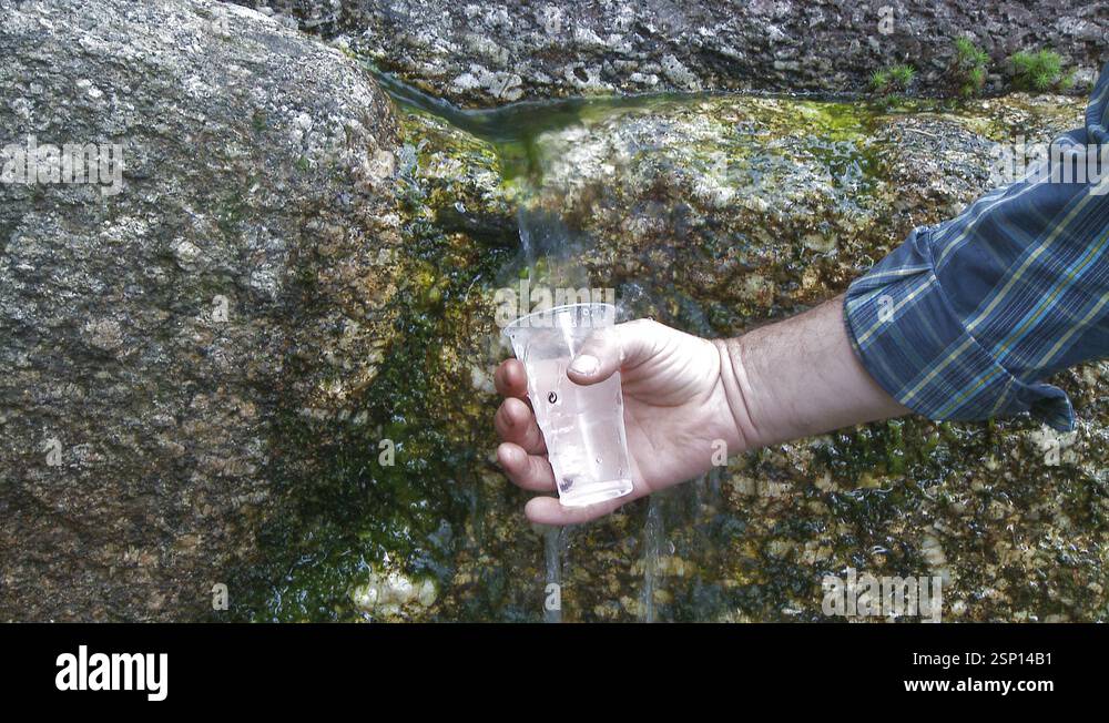 Fresh water source flowing among stones Stock Video Footage - Alamy