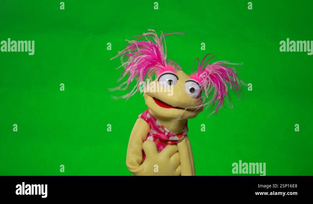 funny cute puppet green screen Stock Video Footage - Alamy