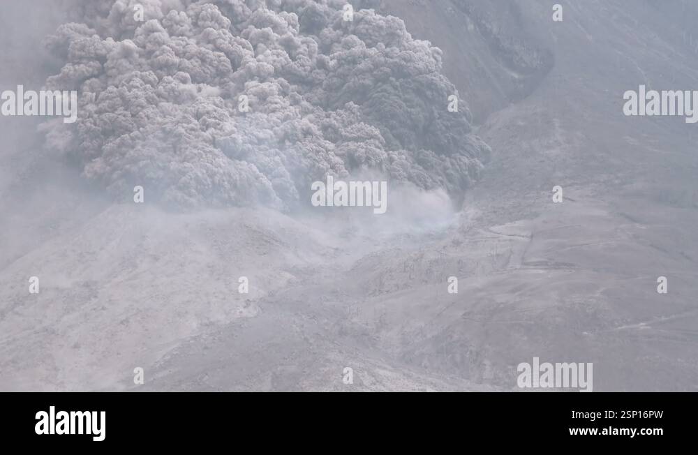 Amazing Pyroclastic Flow Volcanic Eruption Slow Zoom In Stock Video ...