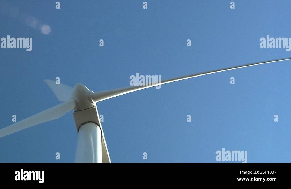 Wind turbine rotating, shot from underneath Stock Video Footage - Alamy