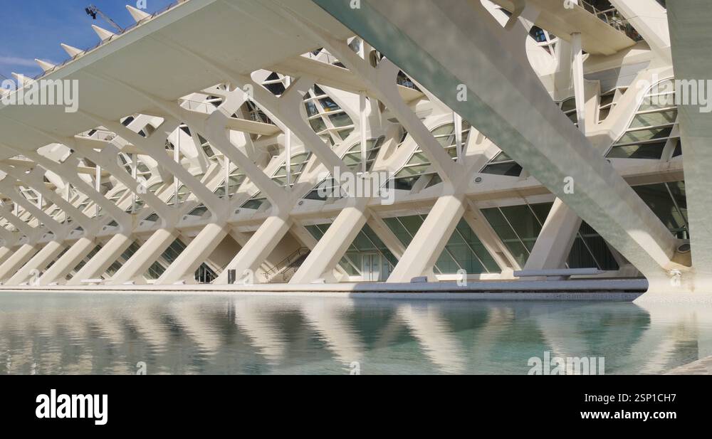 prince felipe museum of science day light city of art 4k valencia spain ...
