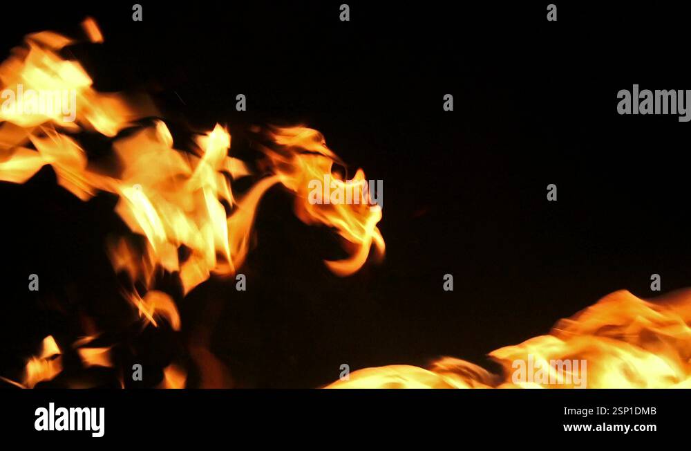 4k Red fire LOOP, Alpha channel from black background. UHD stock video ...