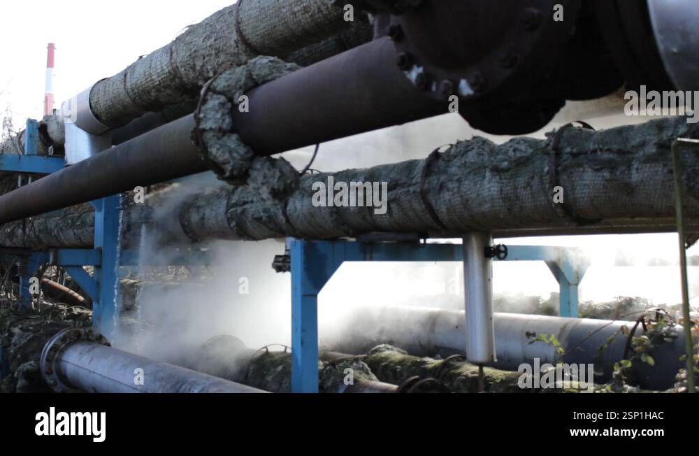 Toxic pipes industrial toxic waste factory Thermal Stock Video Footage ...