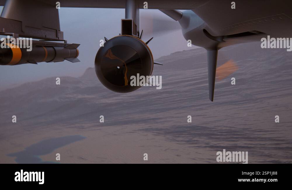 Armed Military Predator Drone. Uav Bomb Spy Stock Video Footage - Alamy