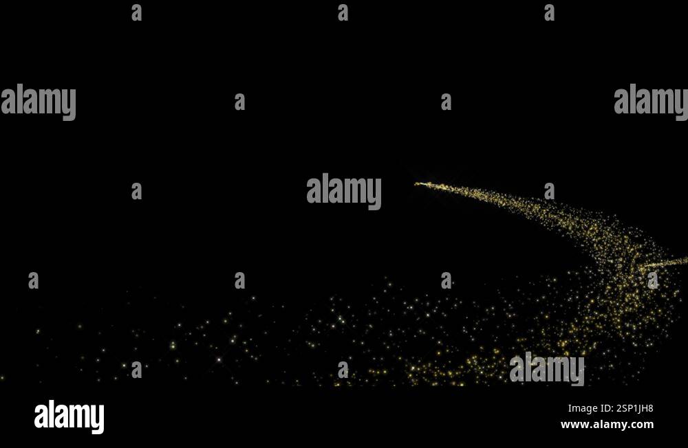 particle029 gold shining line Stock Video Footage - Alamy