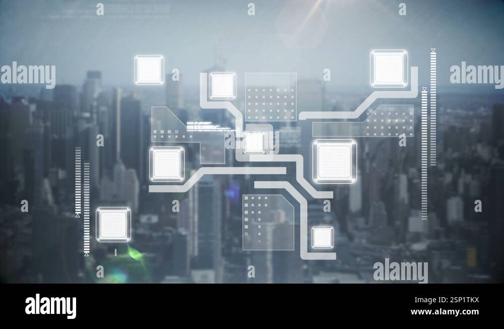Circuit board interface screen Stock Video Footage - Alamy
