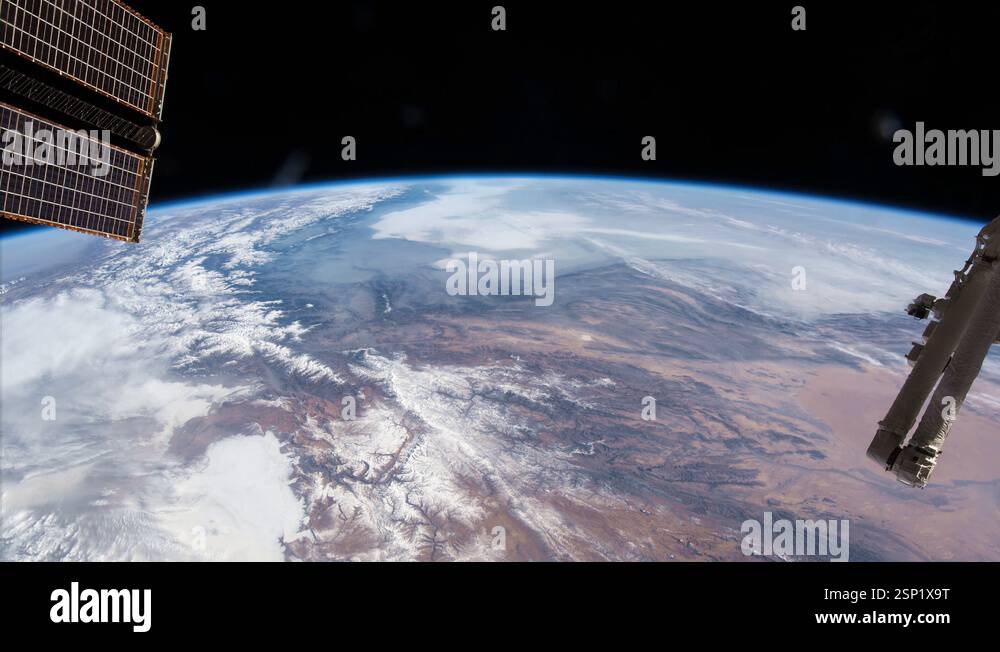 International Space Station ISS Earth View From Space, Iran To India ...