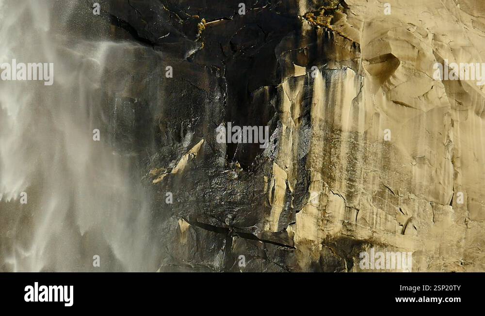 Yosemite National Park Bridalveil Fall 96fps Slow Motion Waterfalls ...