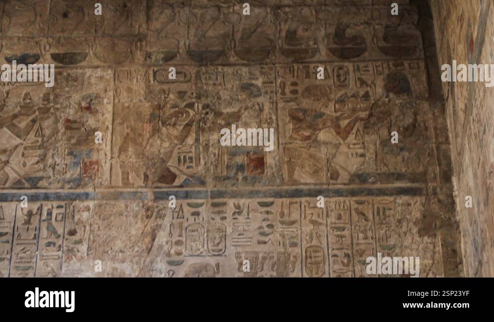 Ancient Egyptian hieroglyphics, tilt down Stock Video Footage - Alamy