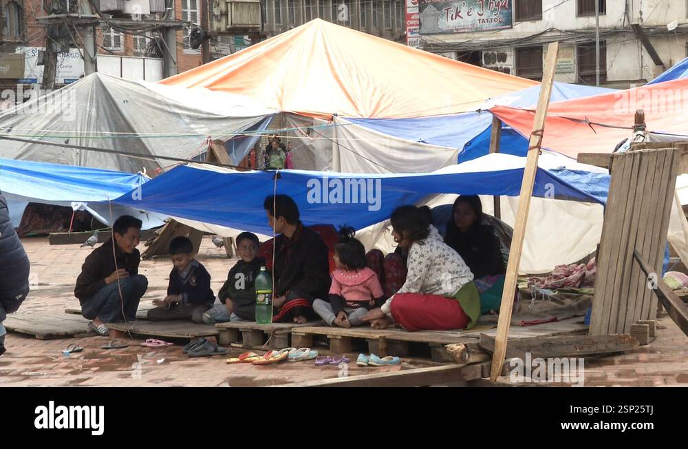 Earthquake Nepal IDP Stock Video Footage - Alamy