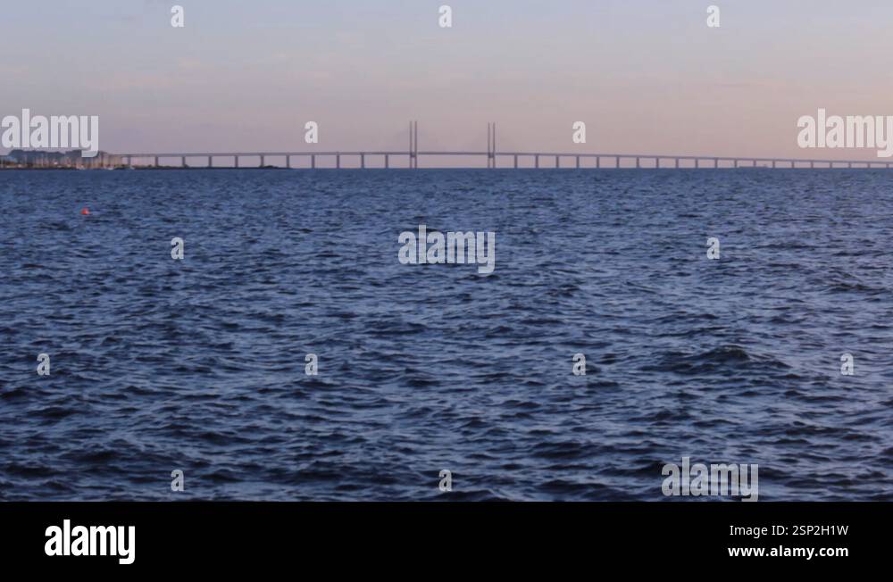 Oresund Bridge (Tv Series famous bridge)Sea Bridge Stock Video Footage ...