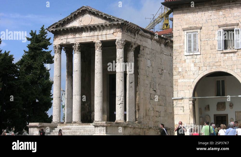 Croatia pula temple augustus Stock Videos & Footage - HD and 4K Video ...