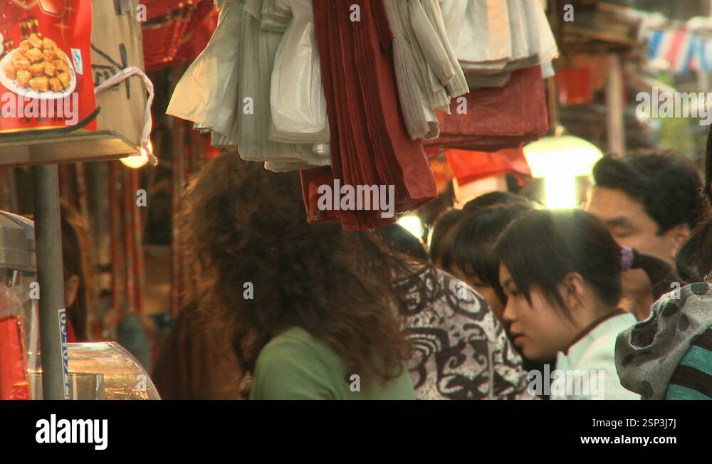 Chinese street market, people, Xiamen, China Stock Video Footage - Alamy
