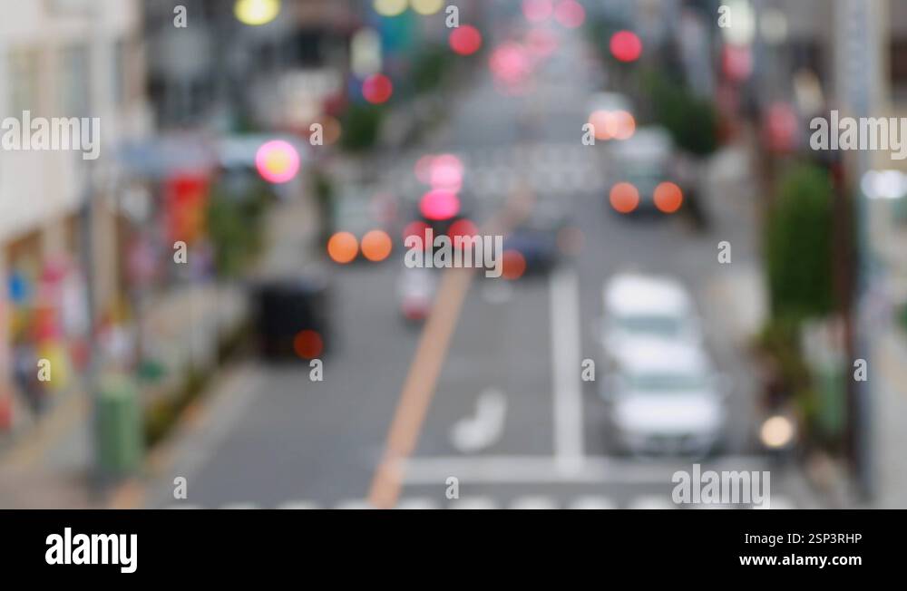 background with cars. Out of focus background with blurry unfocused ...