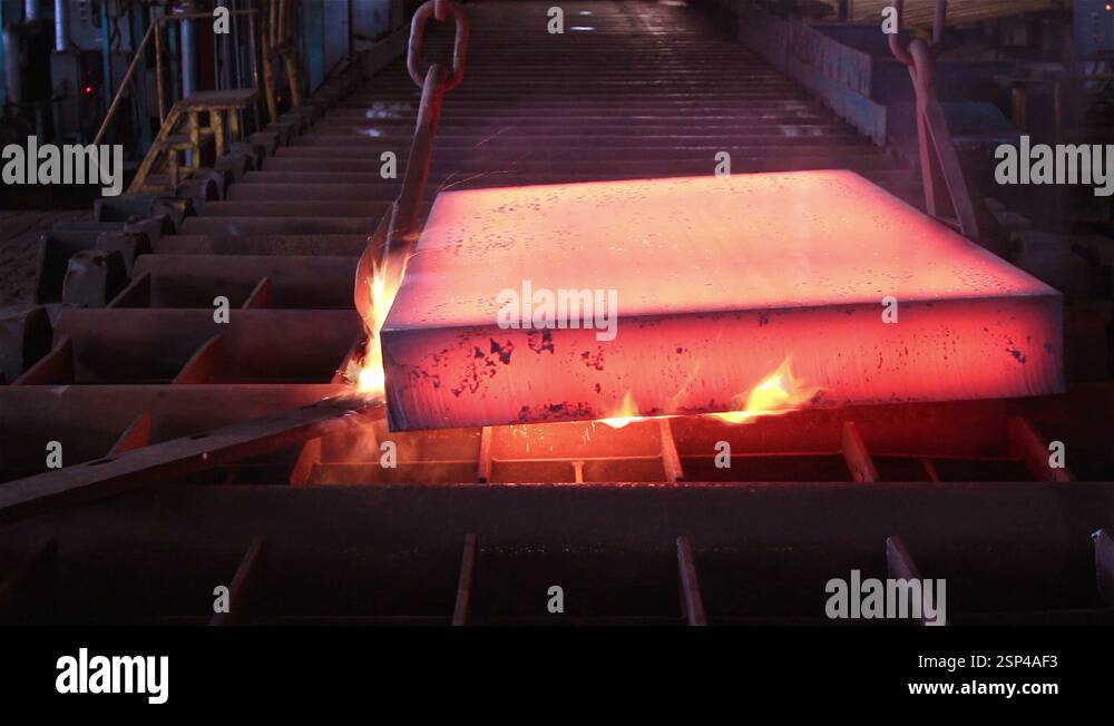 Hot slab are rejected out of table, Hot slab above out of table ...