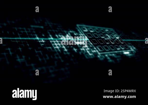 4K screen background with digital data code and HUD elements, ideal for ...