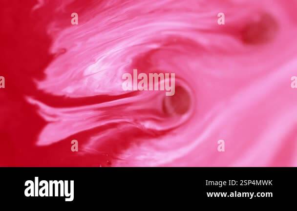 Paint drop spill. Ink drip. Blur red pink white color bubble emulsion ...