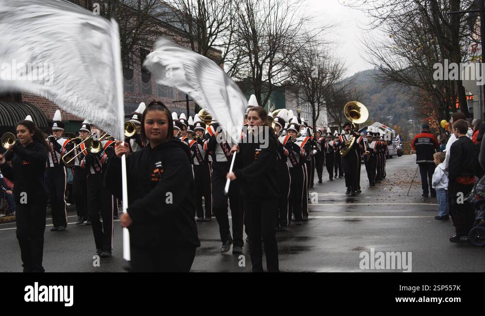 School marching band flag Stock Videos & Footage - HD and 4K Video ...