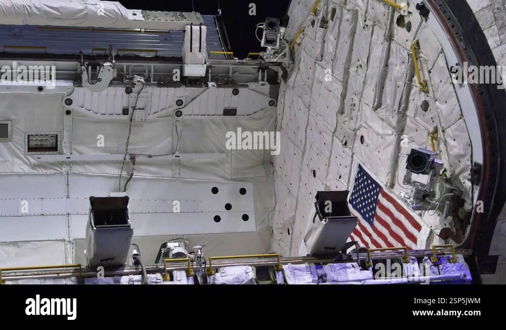 Space Shuttle Atlantis Cargo Bay at Kennedy Space Center, 4K Stock ...