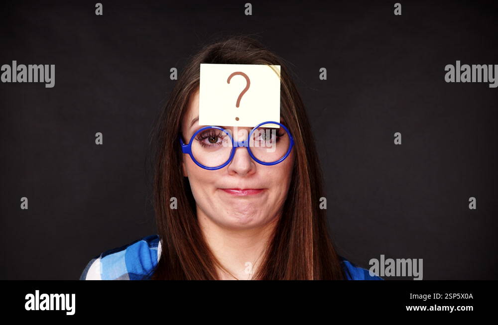 woman thinking question mark on her head 4K Stock Video Footage - Alamy