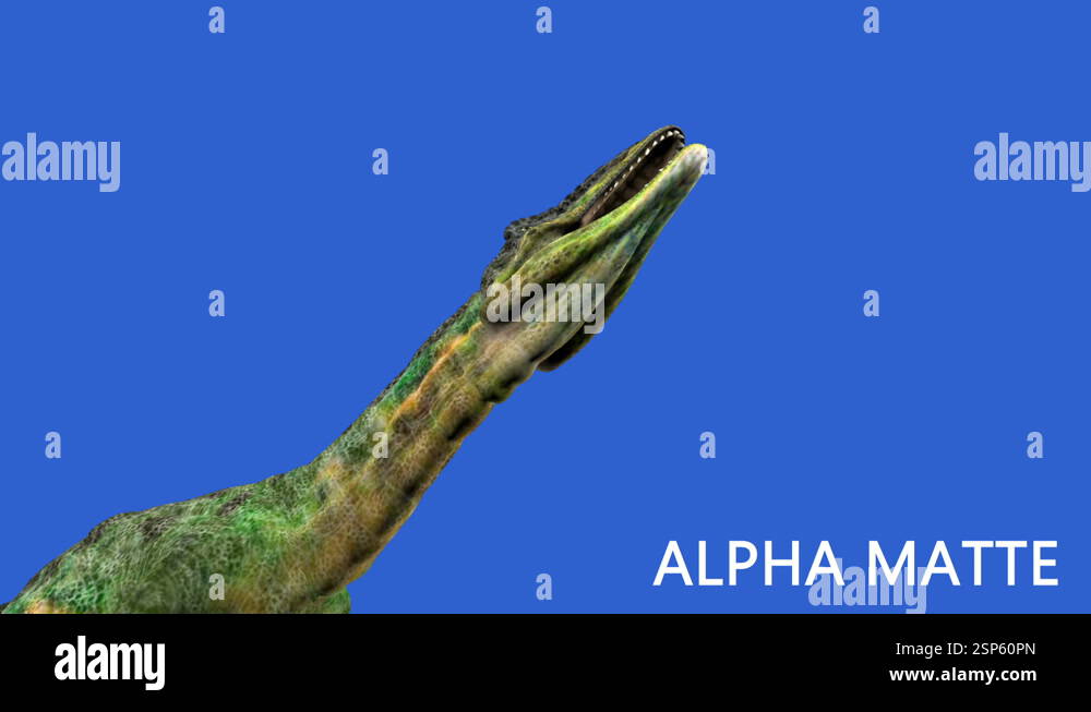 Dinosaur animation on green screen. GI render, realistic motion Stock ...