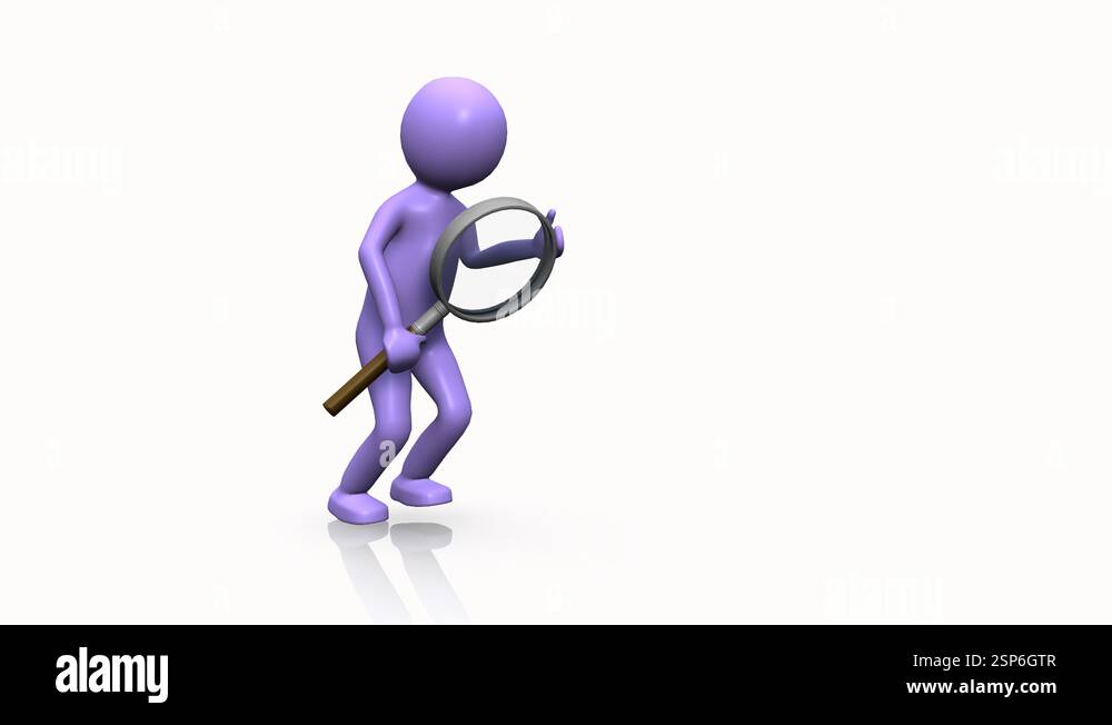 3d man with magnifying glass Stock Videos & Footage - HD and 4K Video ...
