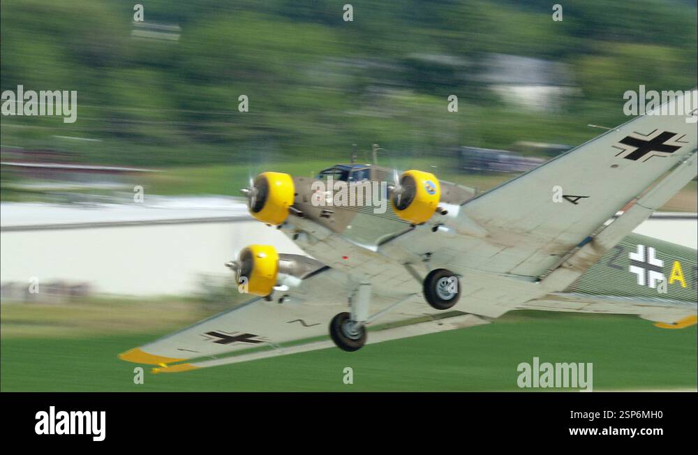 Junkers Ju 52 Trimotor Take Off Stock Video Footage - Alamy
