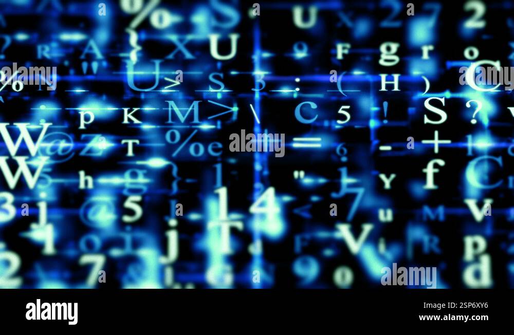 Streaming data, numbers and symbols on a grid - Data Storm 0578 HD, 4K ...