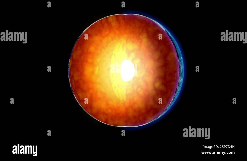 Scientific animation of the earth's inner layers (earth texture by NASA ...