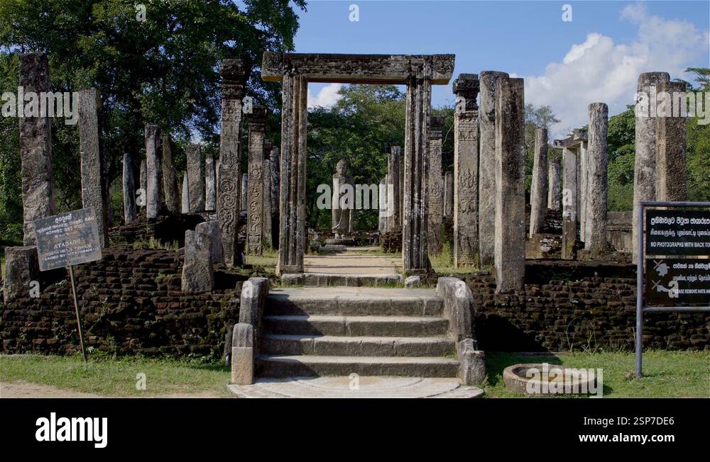 Atadage monument buddhist polonnaruwa sri Stock Videos & Footage - HD ...