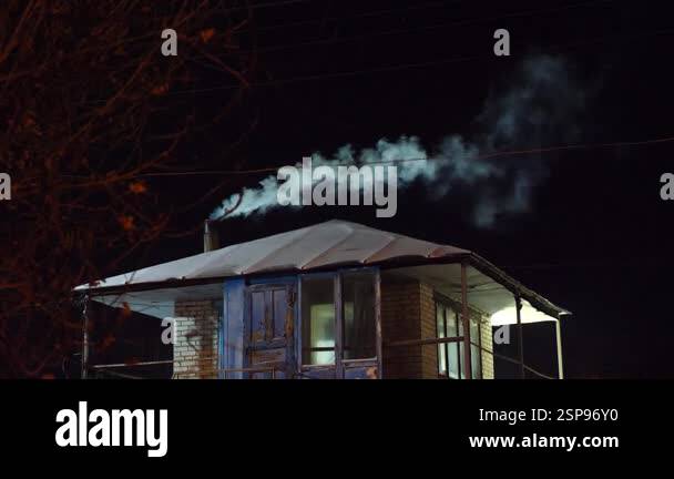Silhouette house smoking chimney Stock Videos & Footage - HD and 4K ...