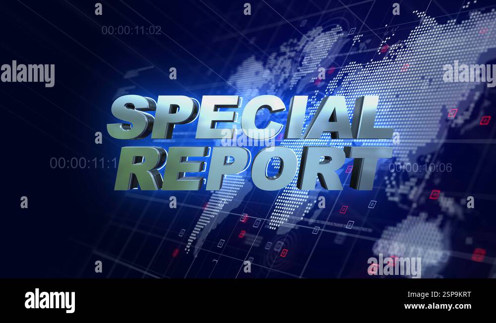Special Report 3D Broadcast Animation Blue World Map Background 4K Stock Video Footage - Alamy
