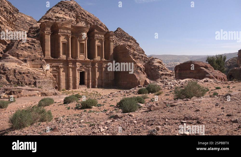 Famous cliff side carvings of the Monastery in the ancient city of ...